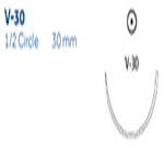 8886320561 SUTURE TICRON BLUE 30IN V30 ( BX 36 ), Bees Medical