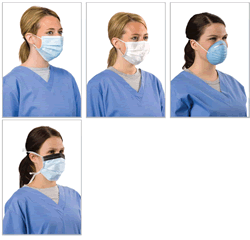 4513 MASK FACE BLUE UNIVERSAL W/EAR LOOPS LATEX FREE ( CS 1000 ), Bees ...