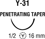 8886288041 SUTURE TICRON SURGIDAC 3-0 Y-31 WHITE BRAIDED COATED 30IN ...